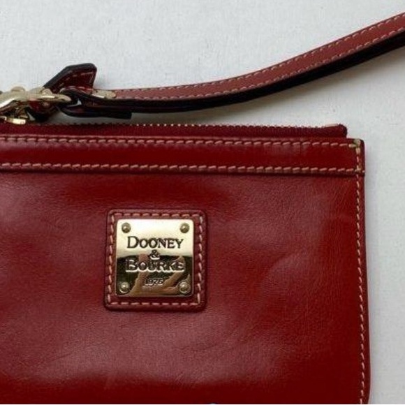 Dooney & Bourke | Other | Dooney Bourke Red Smoothleather Wristlet ...